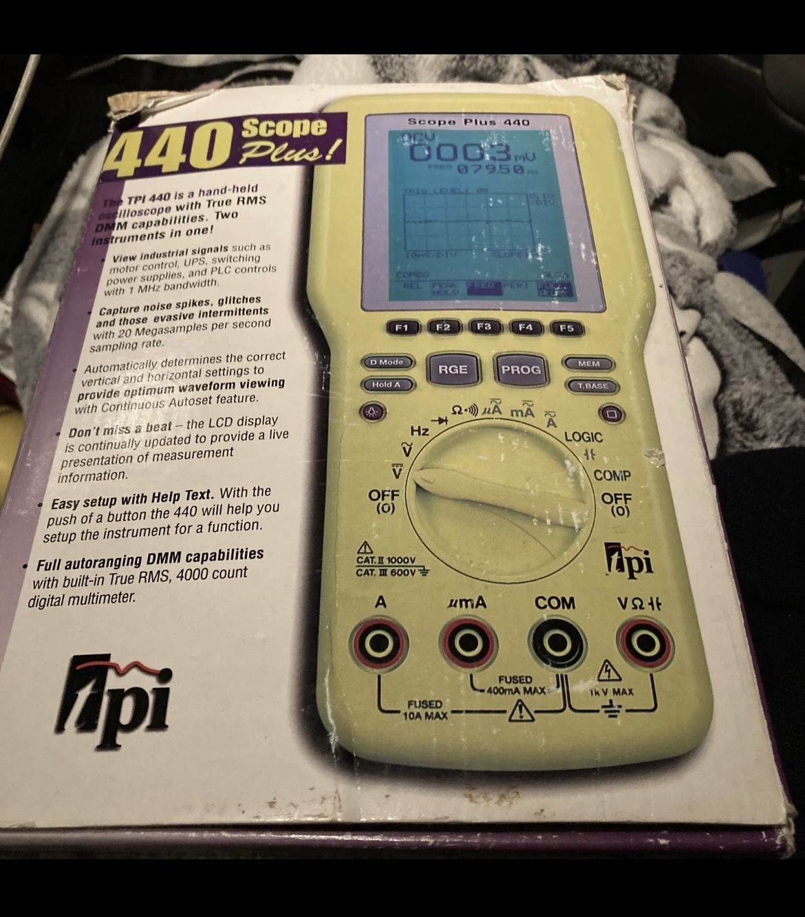 Test Products International TPI Scope Plus 440 Oscilloscope/True RMS ...