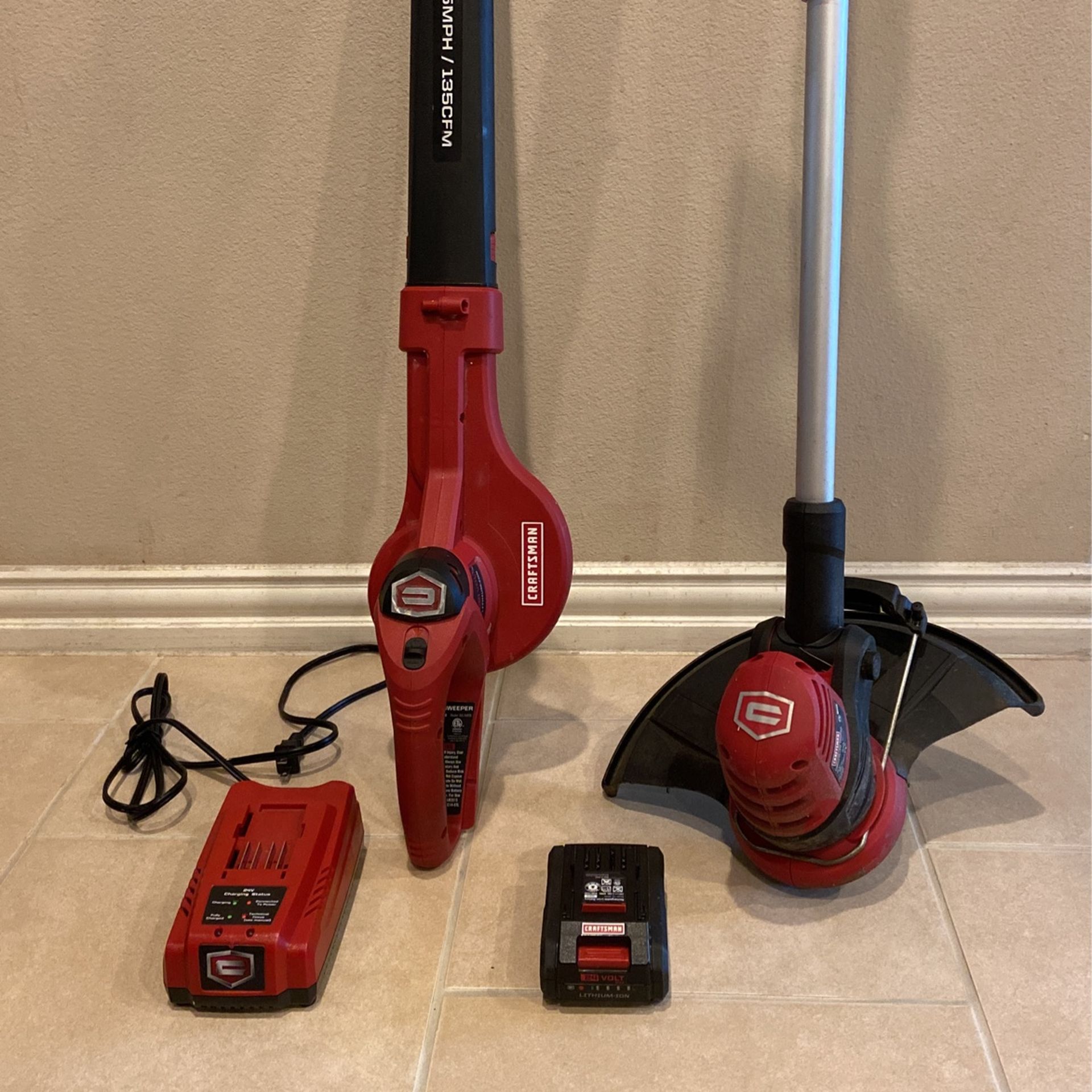 Craftsman 24v Lithium Trimmer and blower for Sale in Frisco, TX - OfferUp
