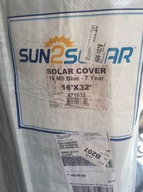 POOL COVER (No Stand for Cover) size / dimensions: 16x32 Brand new ...