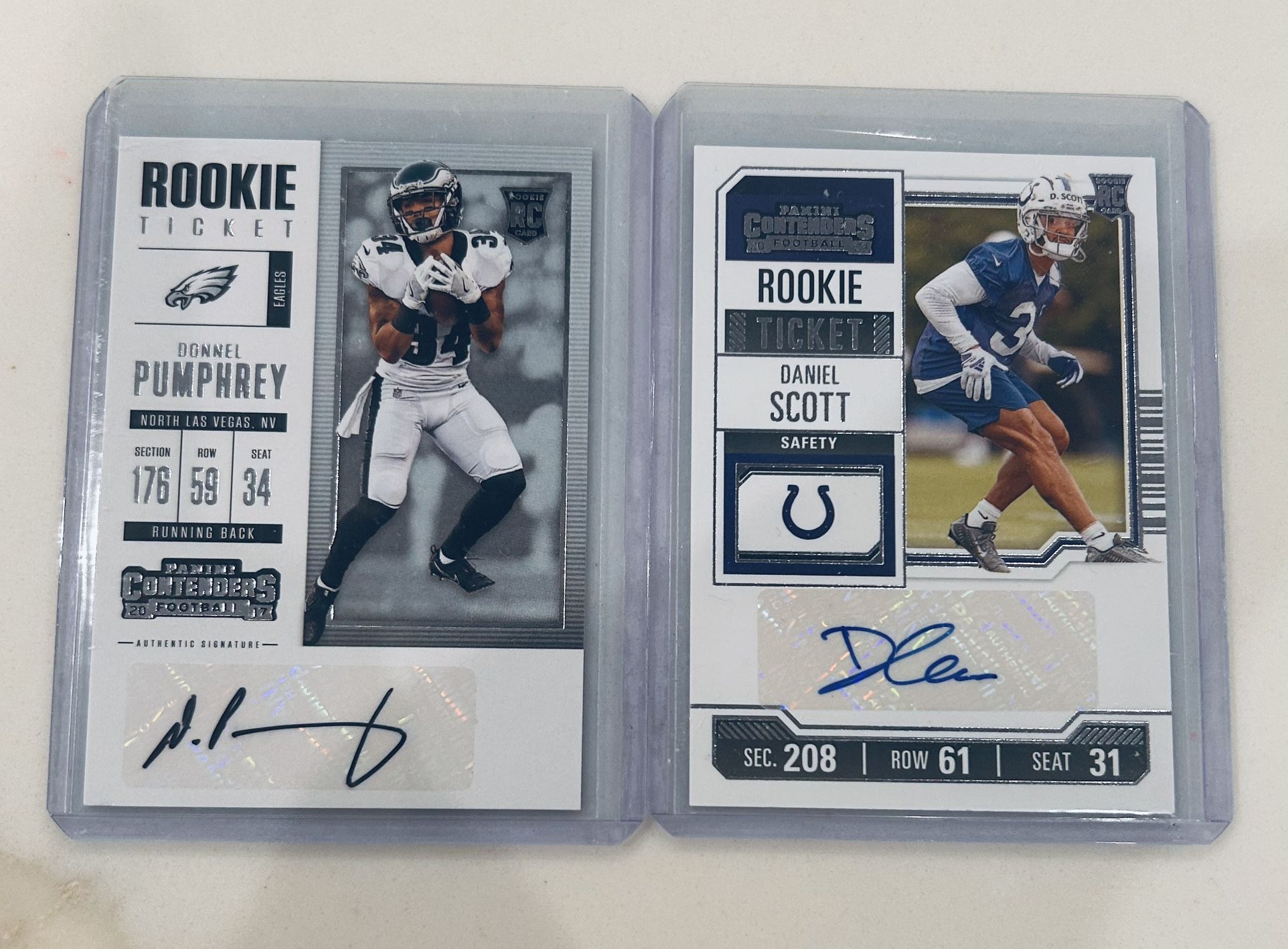 2017/23 Panini Contenders - Rookie Ticket #108 Donnel Pumphrey & Daniel ...
