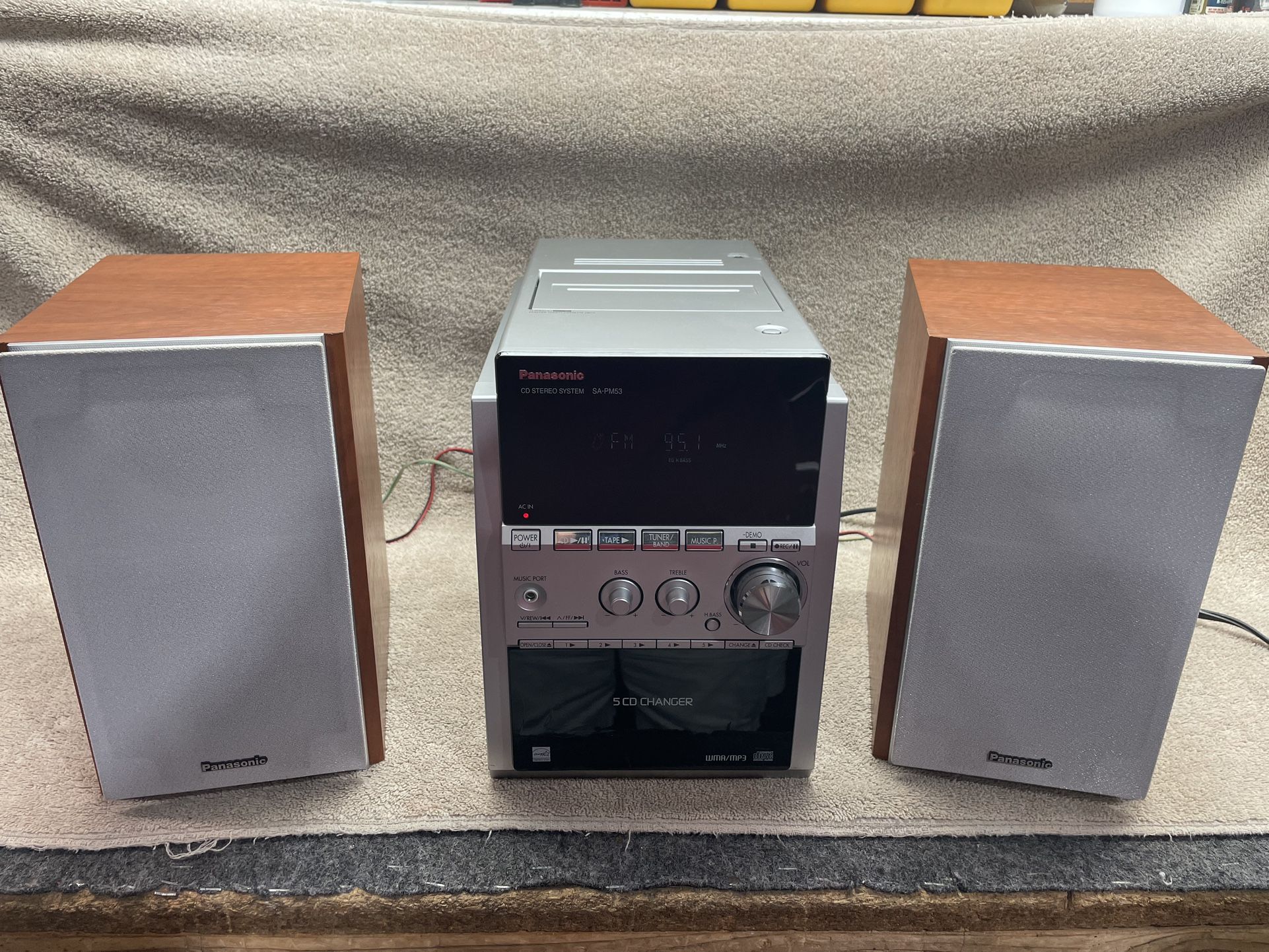 Panasonic Bookshelf Home Stereo System 5 CD player for Sale in Glendale ...