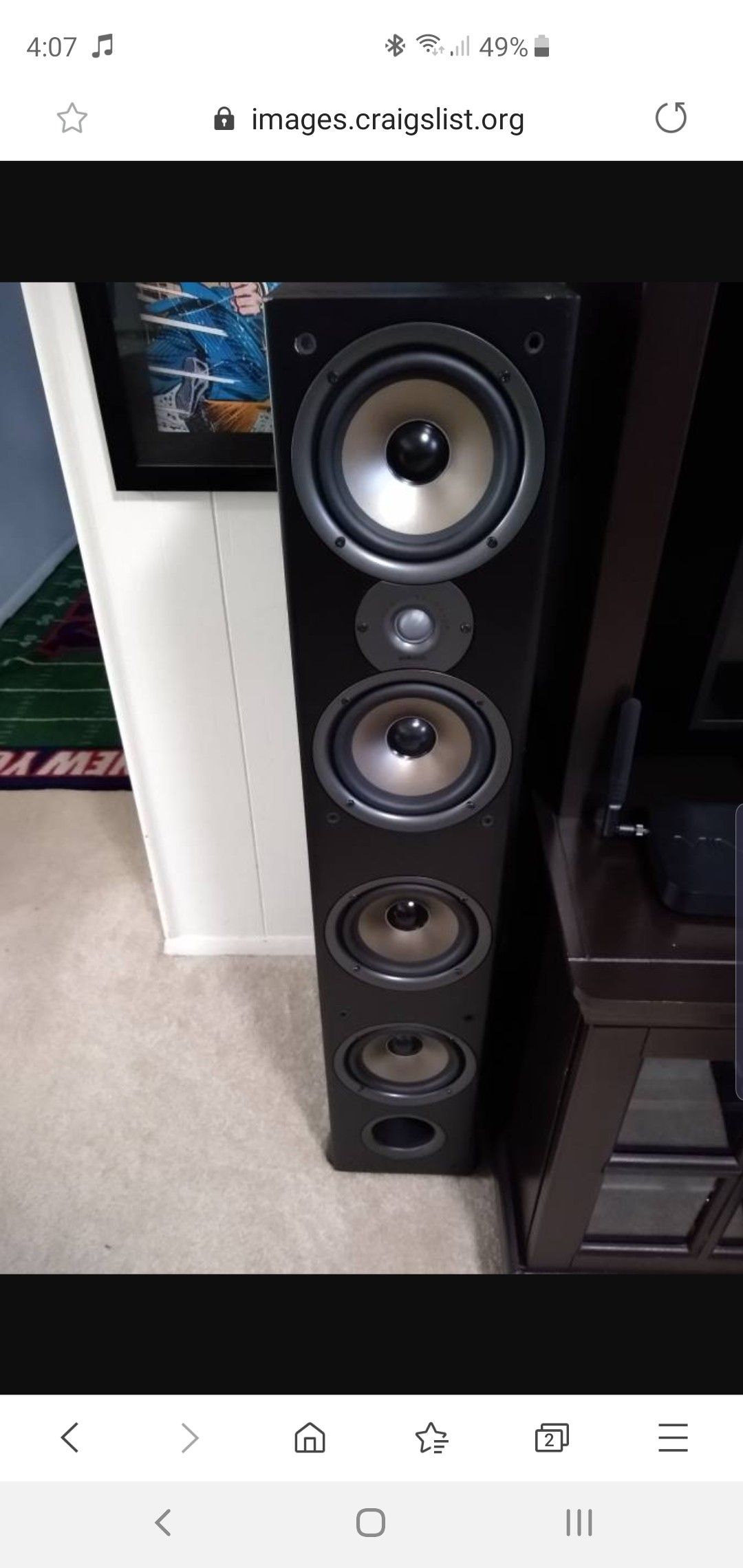 Polk monitor 70 series II black Speakers for Sale in Saint Charles, MD ...