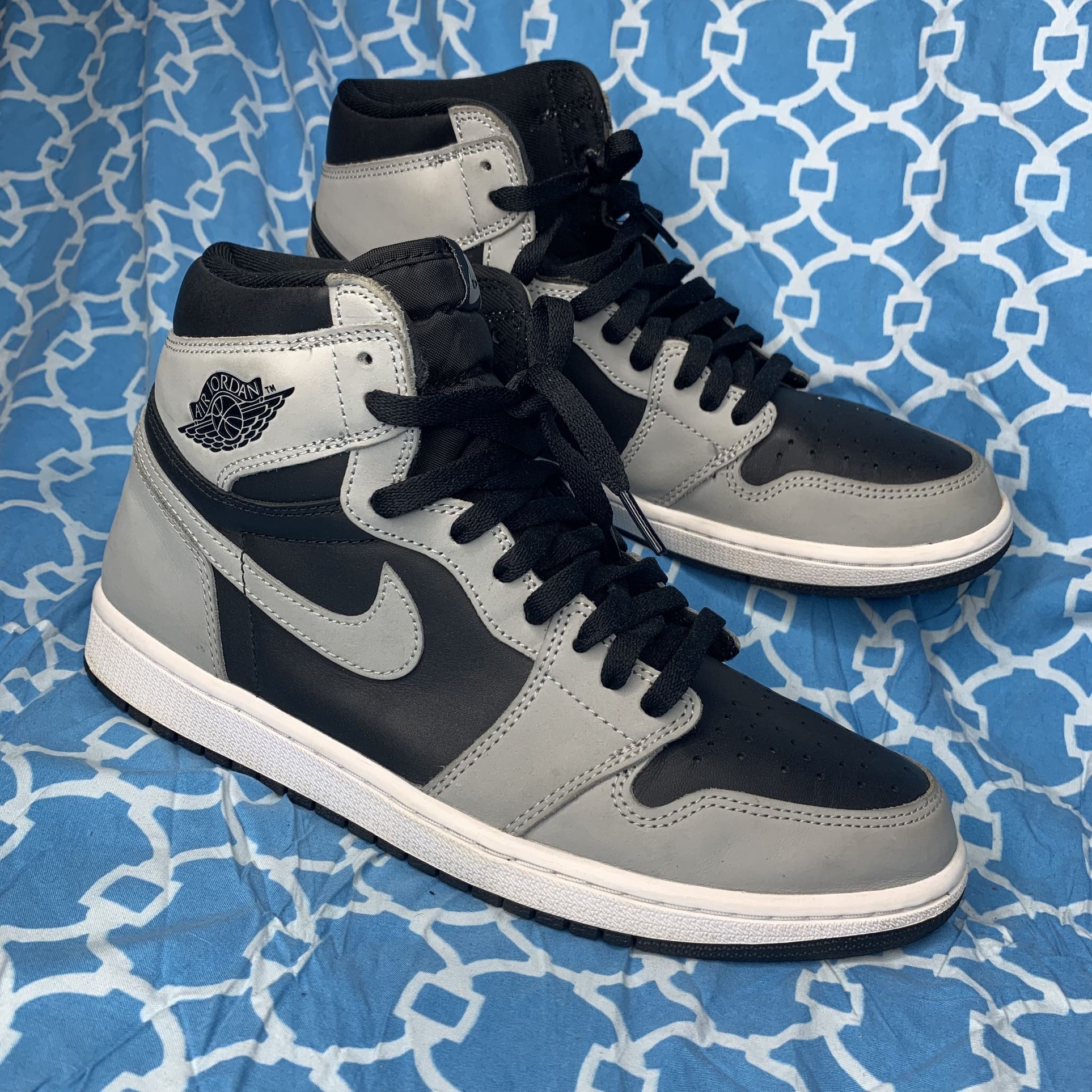 Smoke Grey Air Jordan Shadow Grey Laces Nike Men's Size Air Jordan High ...