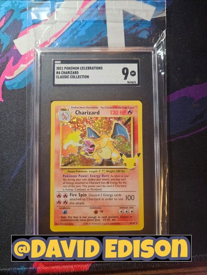 2021 Pokemon Celebrations #4 Charizard Classic Collection SGC 9 for ...