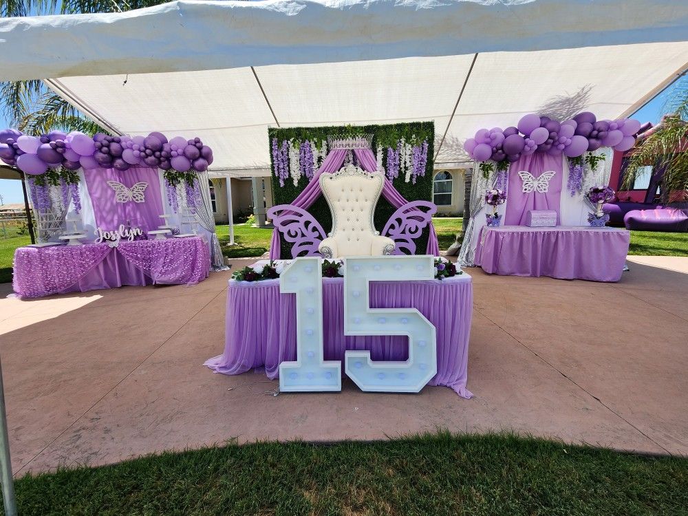 Quinceanera Decorations Purple