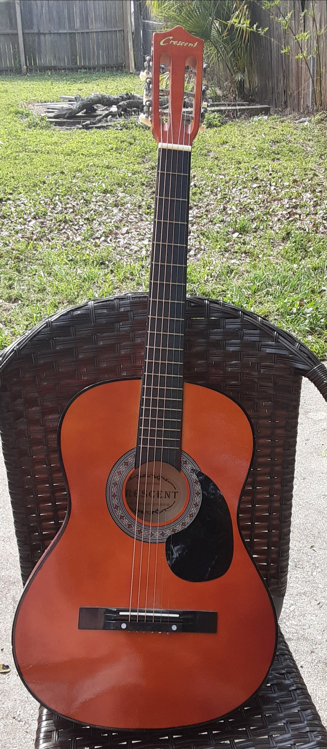 Crescent 6 string Acoustic guitar with instructional media for Sale in ...