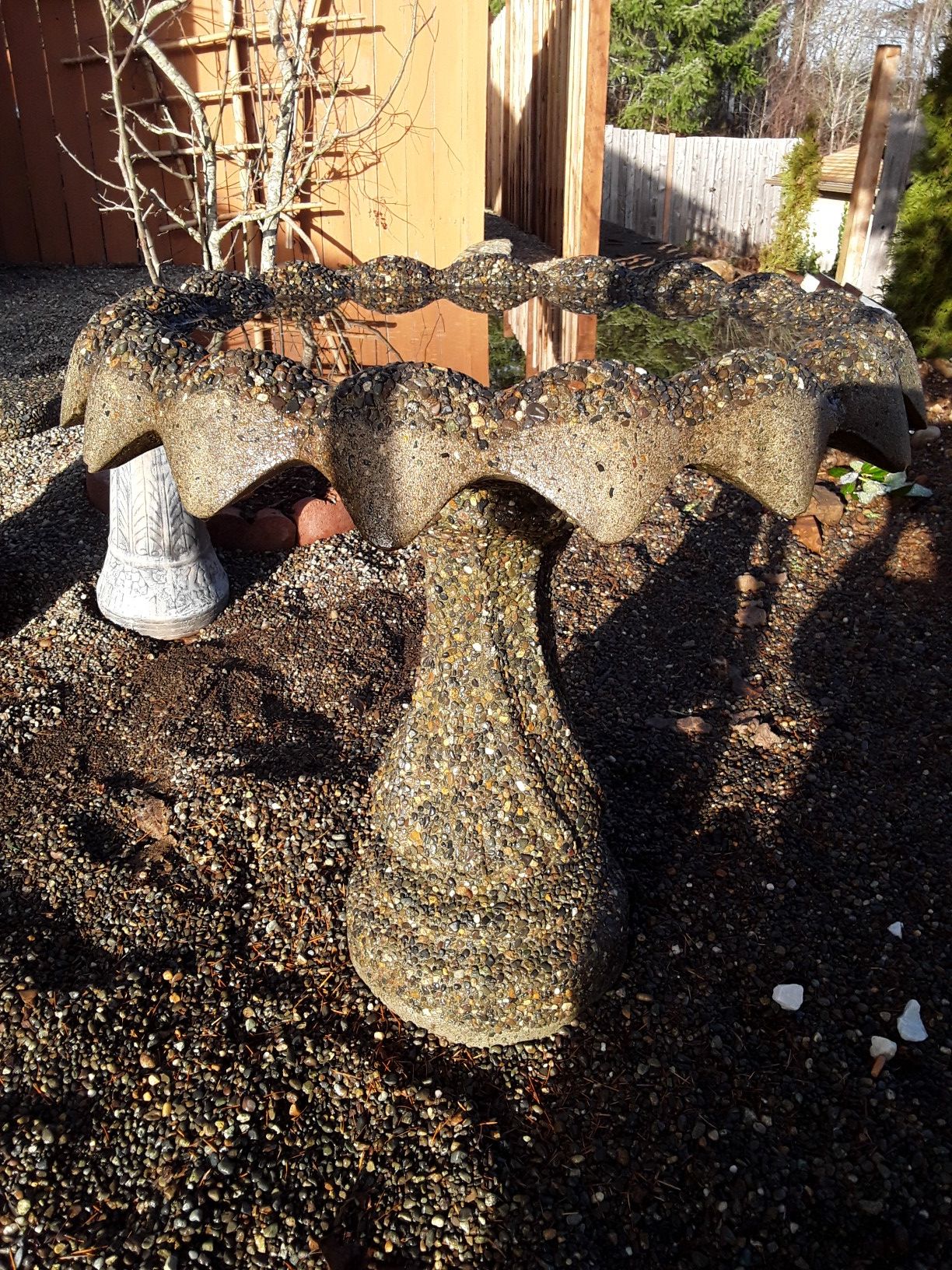 Exposed Aggregate Bird Bath Concrete for Sale in Shelton, WA - OfferUp