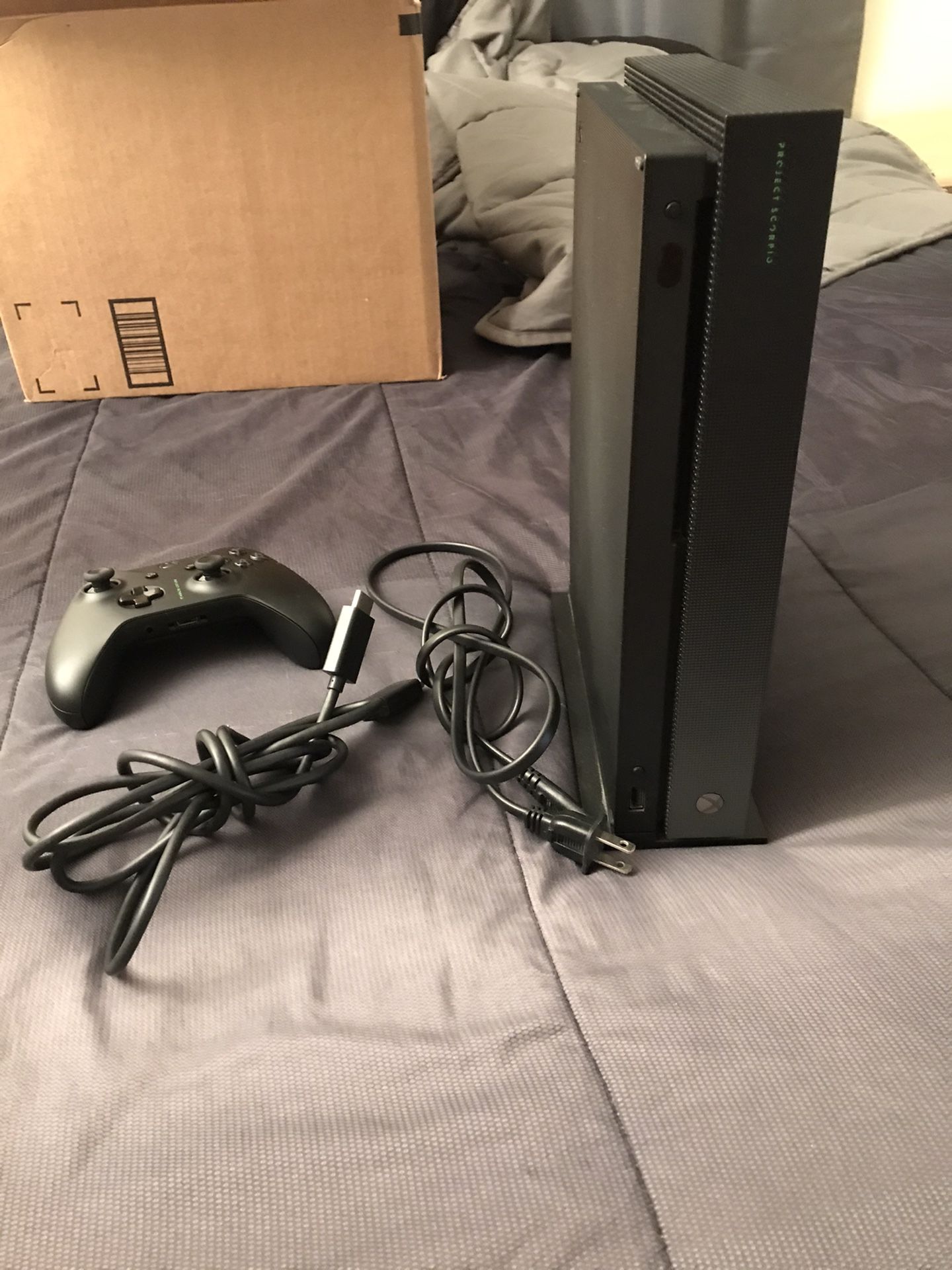 Xbox One X Project Scorpio Edition with Controller and Cables for Sale ...