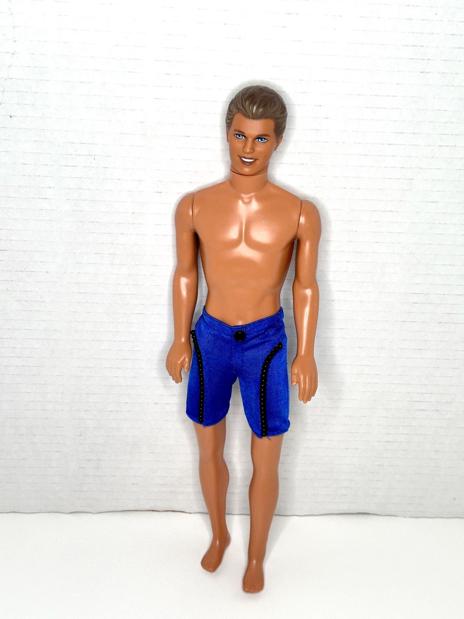 Ken Doll Clothed in Original Blue Swim Shorts from Vintage 1997 Mattel ...