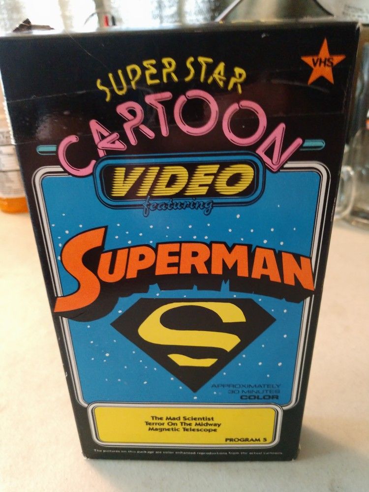 Old Vintage Three Superman Original VHS Cartoons for Sale in Puyallup ...