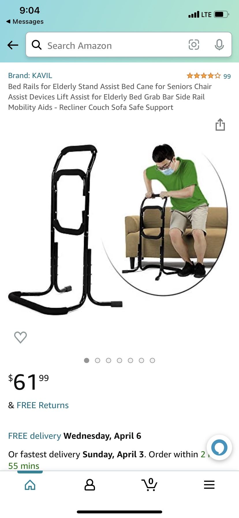 Bed Rails for Elderly Stand Assist Bed Cane for Seniors Chair Assist ...