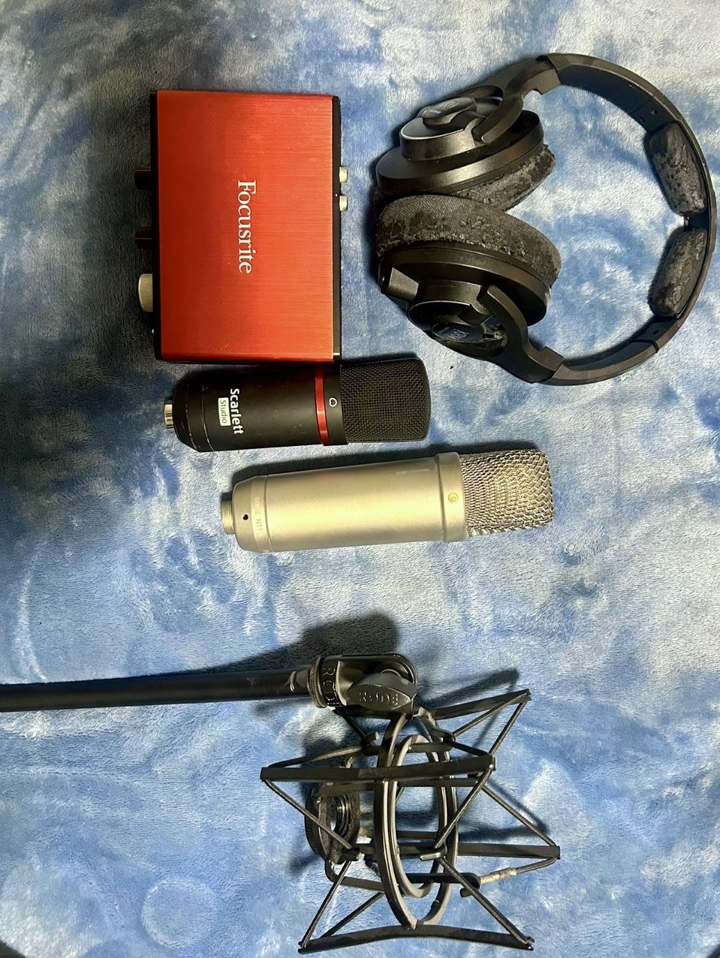 Pro Studio Mic Bundle – 2 Mics + Interface + Stand! for Sale in North ...