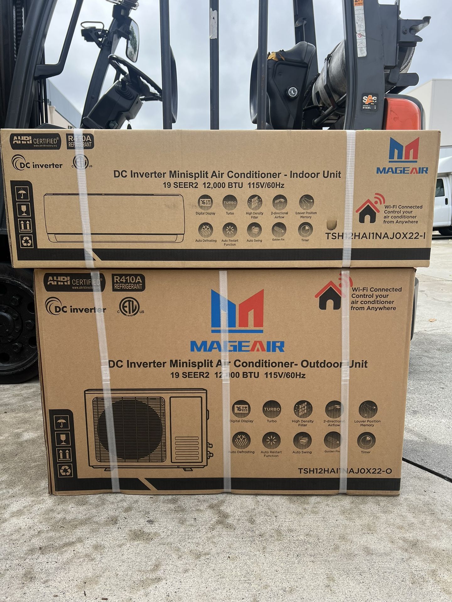 Mage 12000 BTU Wifi Enabled 19 SEER2 Cools Up to 500 Sq.Ft Energy ...