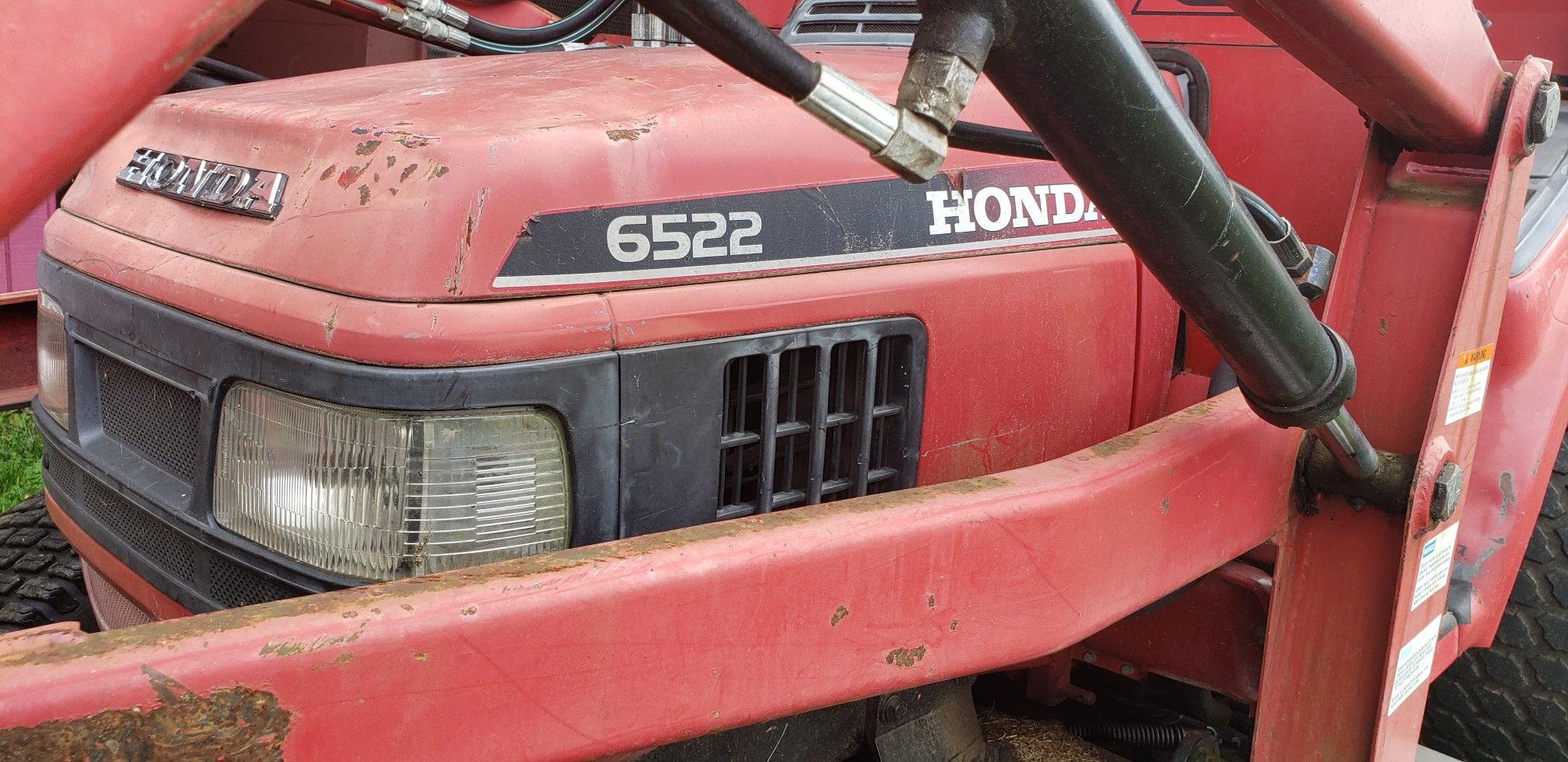 Honda H6522 Tractor with bucket loader,snow plow and 60" mower deck for ...