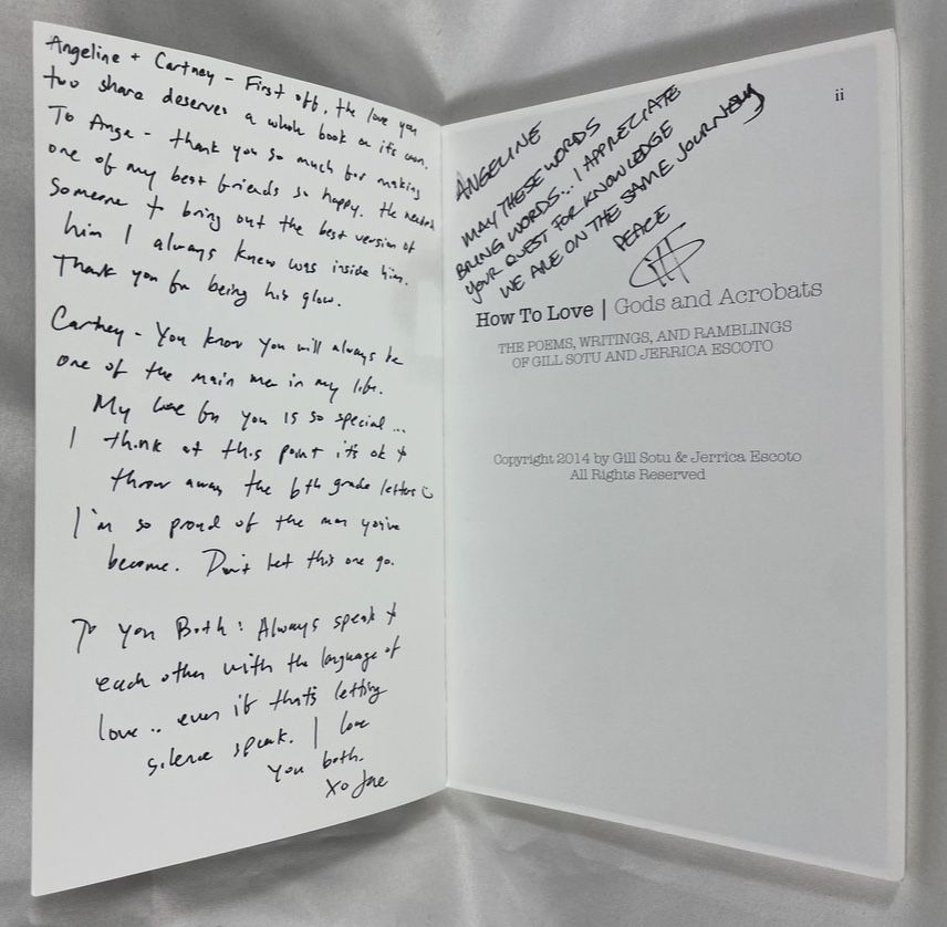 AUTOGRAPHED BOOK: "How to Love God & Acrobats" signed-Gill Sotu ...