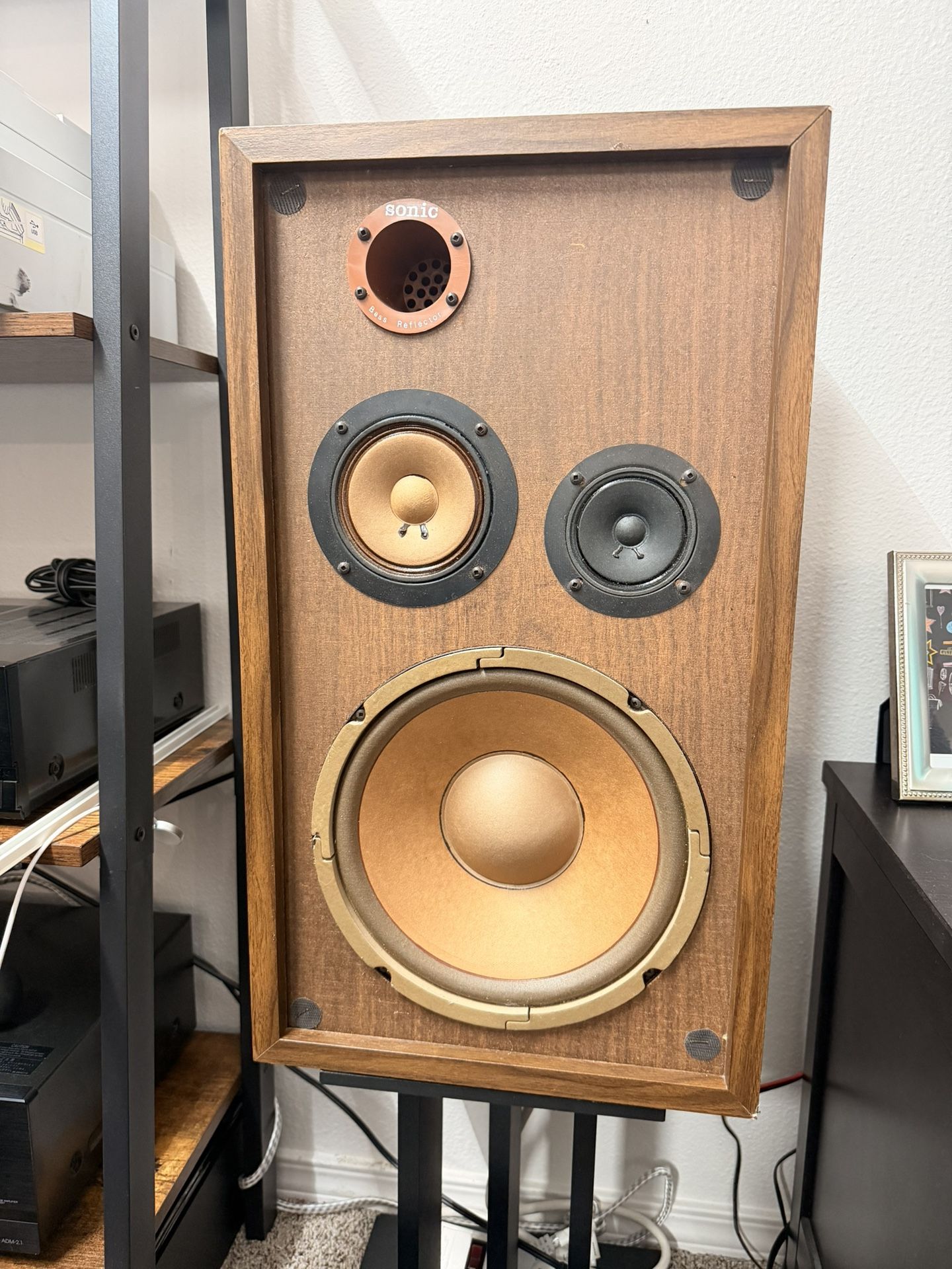 Vintage Pioneer Sonic 3-Way Speakers - Bass Reflector for Sale in ...
