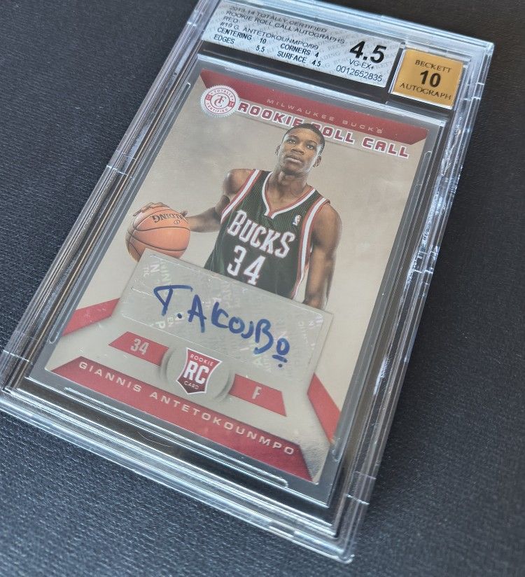 2013-2014 TOTALLY CERTIFIED ROOKIE ROLL CALL AUTOGRAPHS RED GIANNIS /99 ...