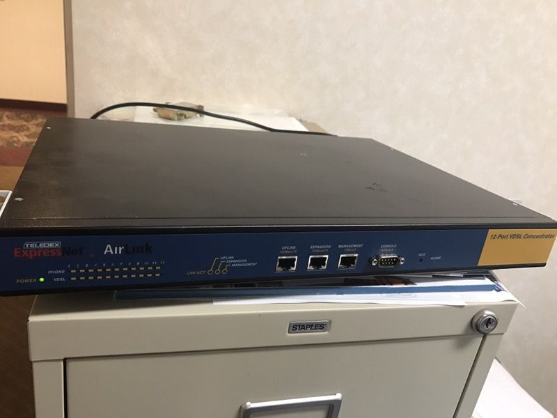 Teledex ExpressNet AirLink 12-Port VDSL Concentrator. Model 2010-VC12 ...