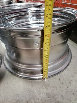 15" Volkswagen Chrome 5 Lug Staggered Wheels, VW Bolt Pattern: 5x205 ...