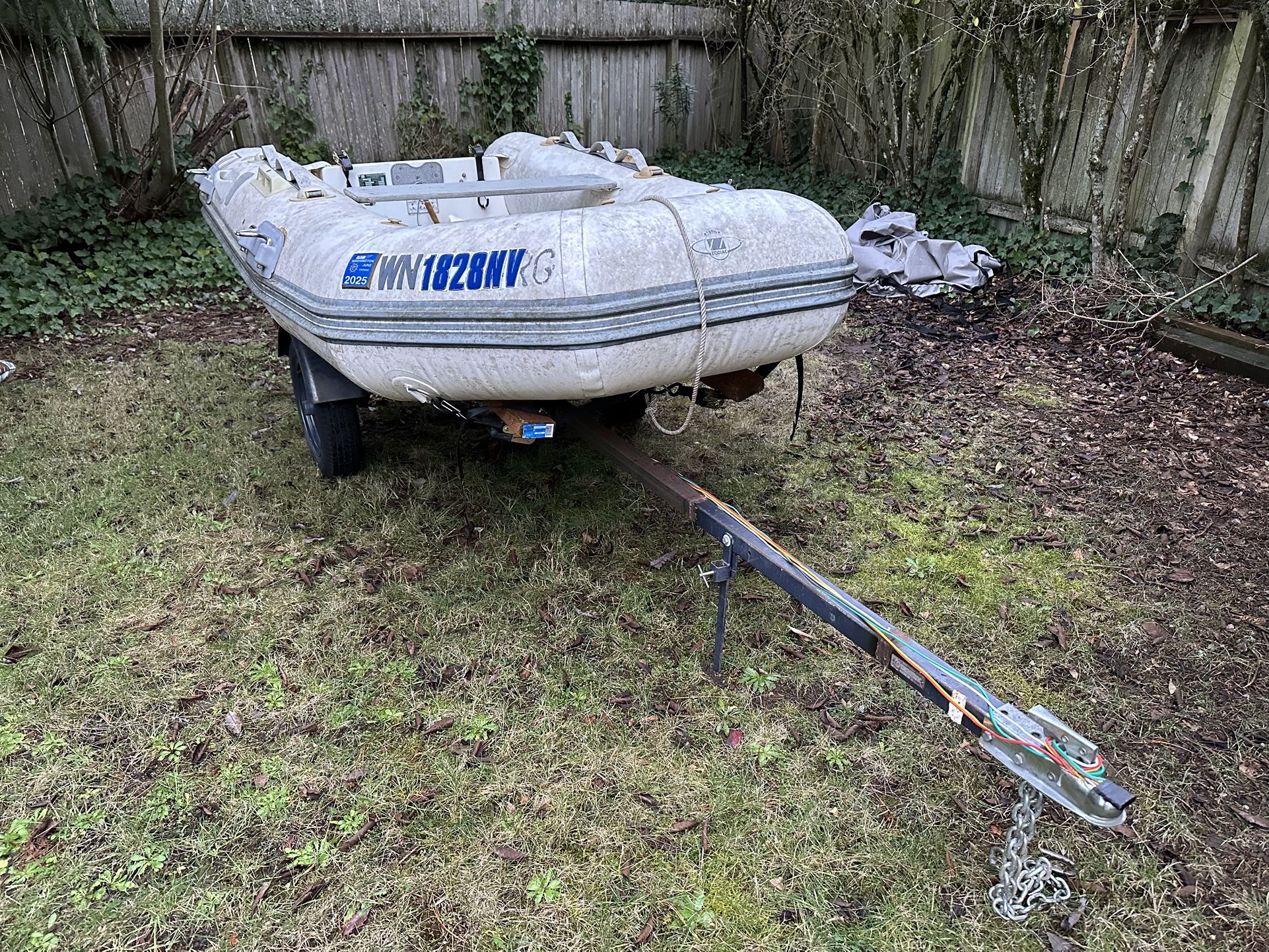 Zodiac 9ft Dinghy With 8hp mercury And Small Trailer for Sale in ...