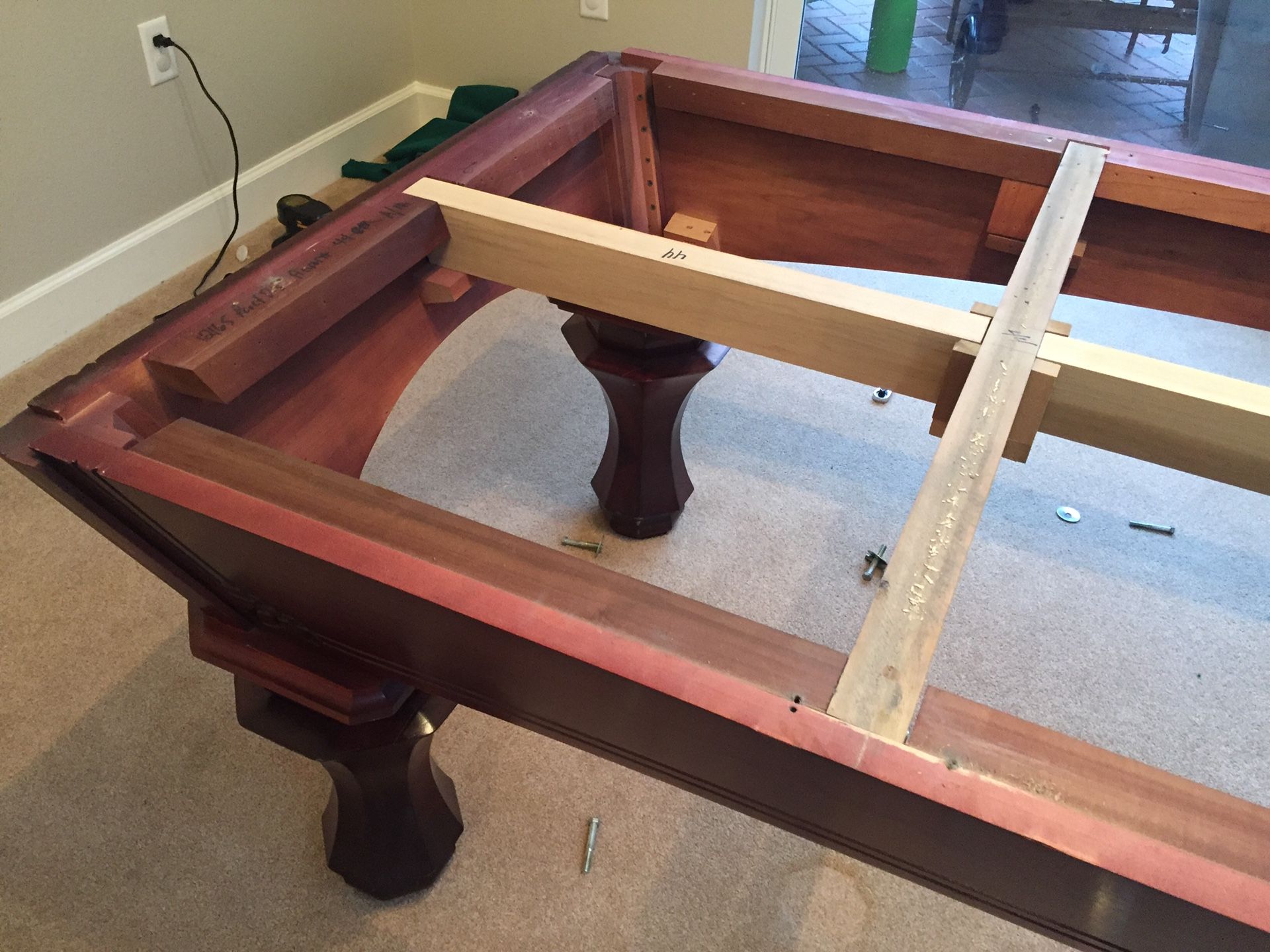 8 ft. Peter Vitalie “Caswell” Slate Pool Table—Install & New Felt ...