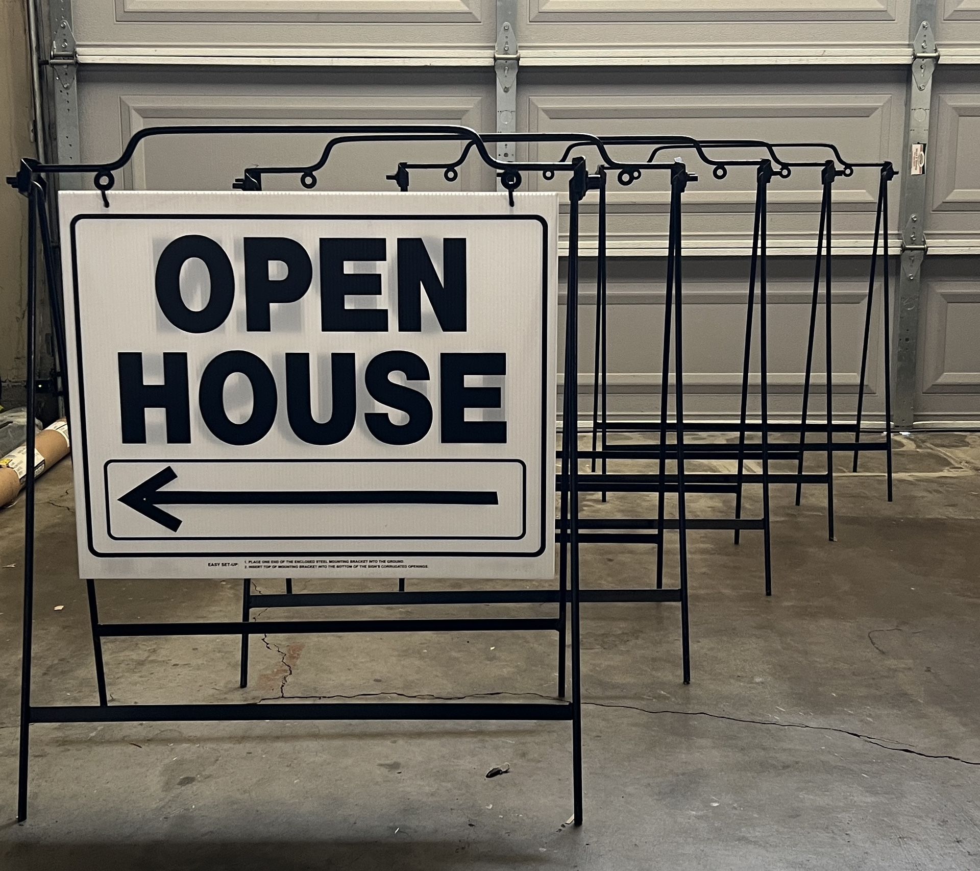 A-Frame Metal Stands For Open House Signs - Set Of 5! for Sale in ...