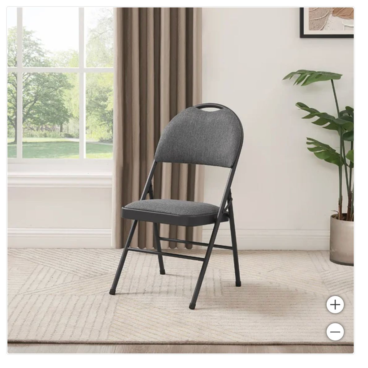 Maxchief Metal High Back Padded Folding Chair, Gray for Sale in Anaheim ...