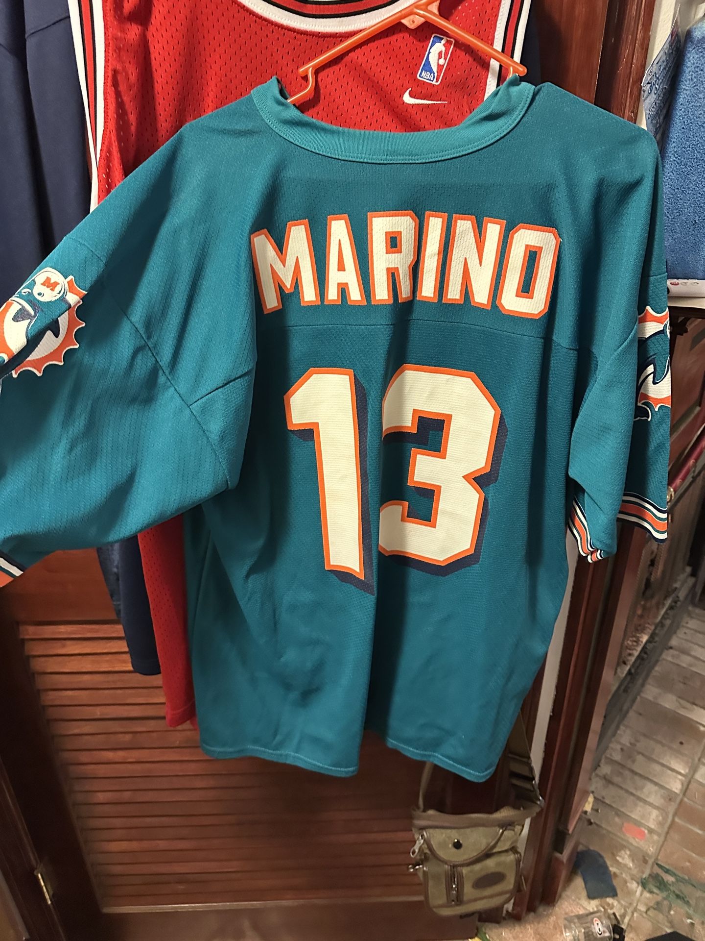 Logo 7 Miami Dolphins NFL Jersey L Dan Marino was signed in orange but ...