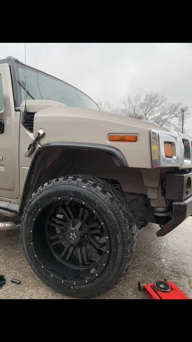 Like New 22x12 Black Off road Rims and MT Tires 8 Lug Wheels 22” 22s 22 ...