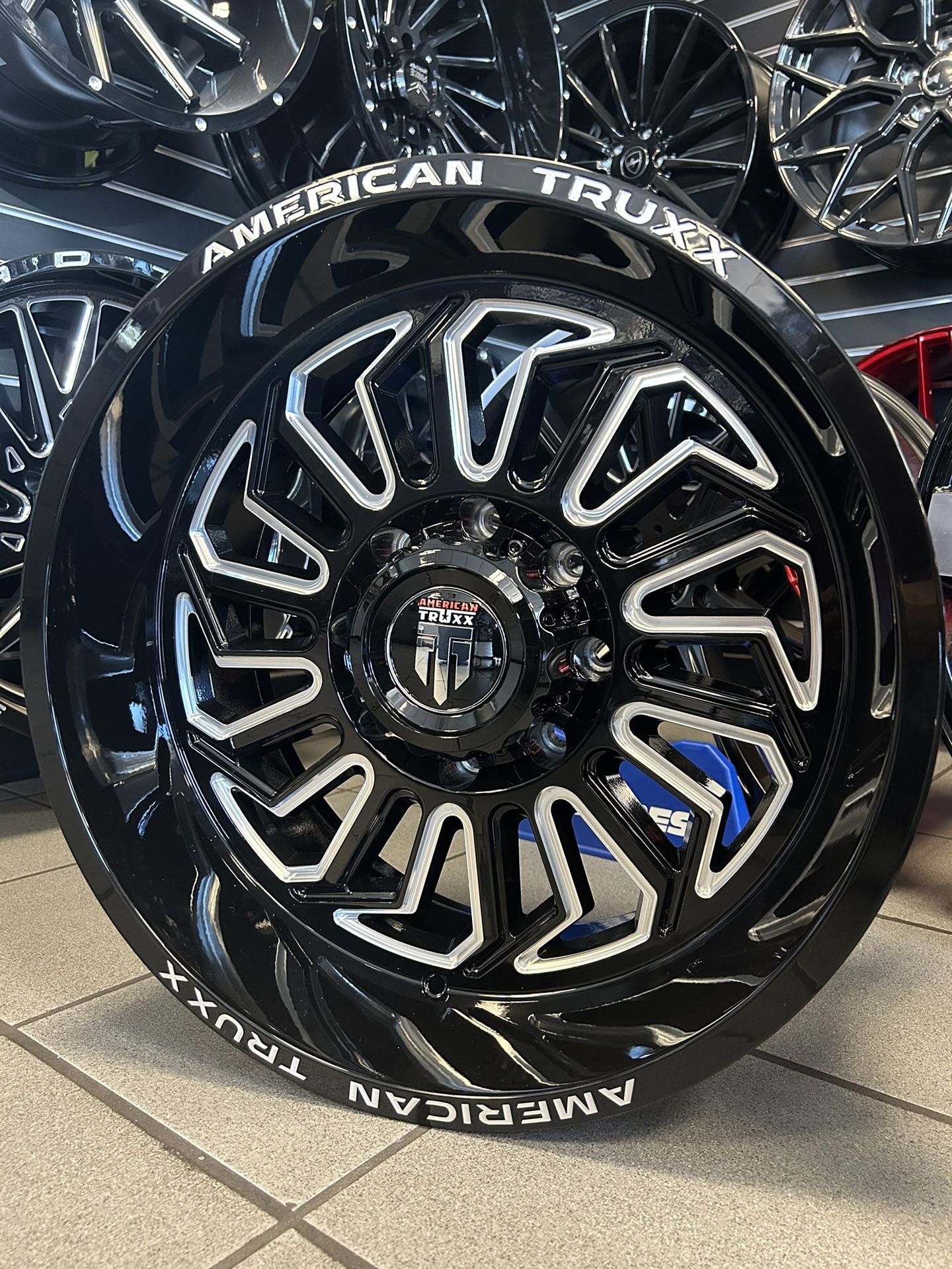 American Truxx 20x10 Rims 8x170 Gloss Black Milled for Sale in ...