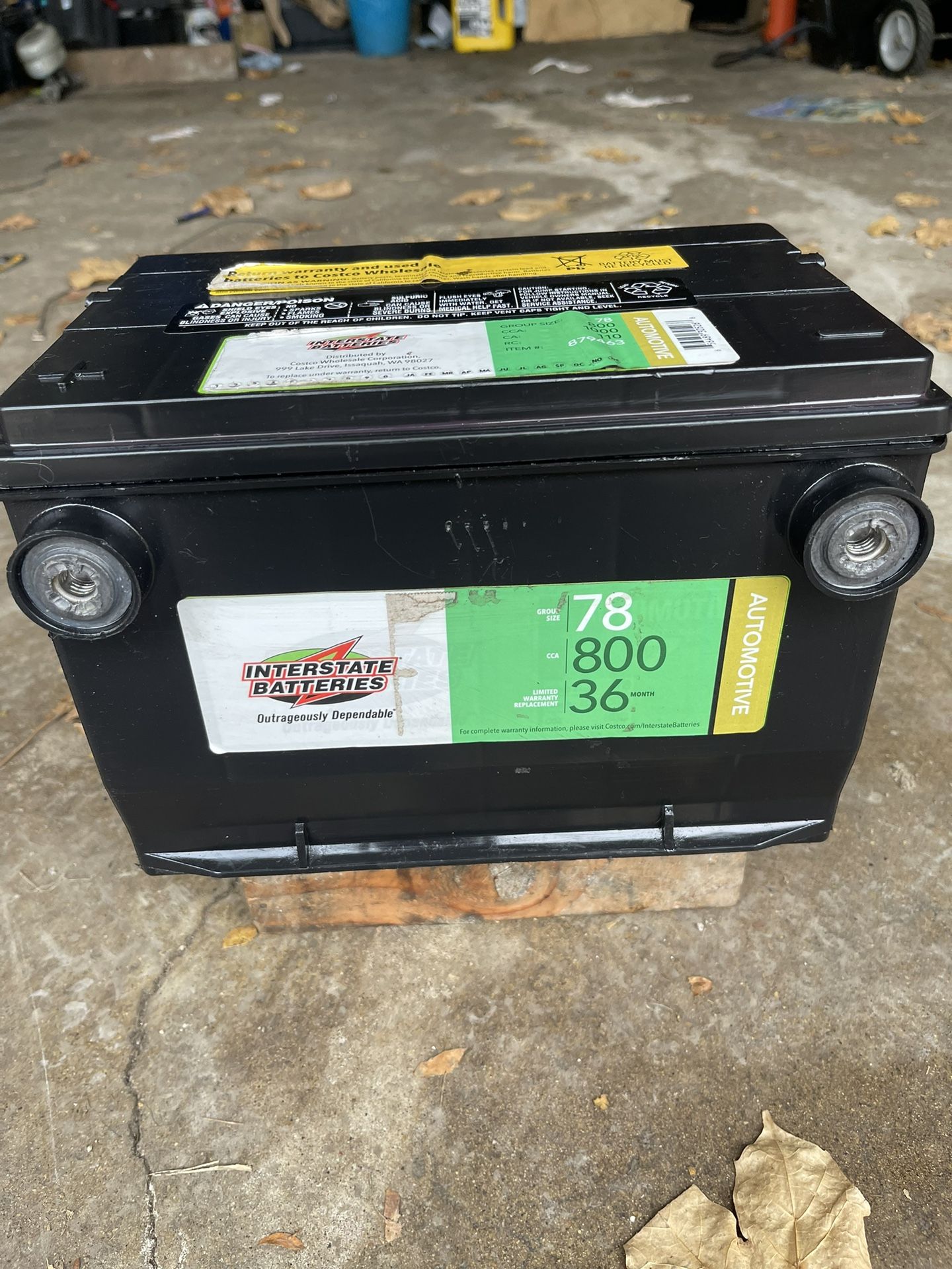 Group 78, Side Posts Interstate Battery. Few Months Of Use. for Sale in ...