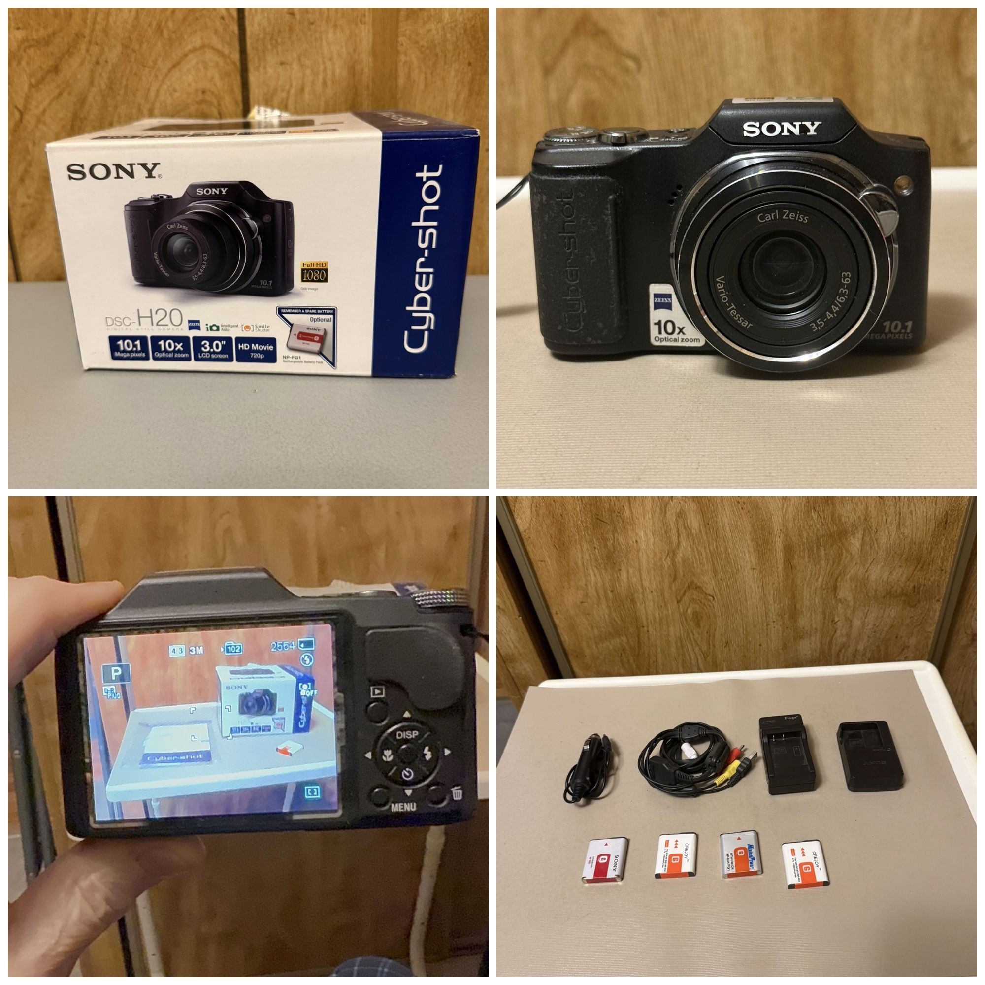 SONY DSC-H20 10.1MP Cyber-Shot Digital Camera Black - Bundled W ...