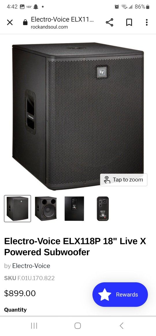 Ev ELX 118P Subwoofers for Sale in San Antonio, TX - OfferUp
