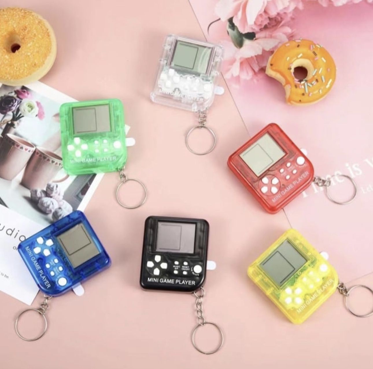 6PCS Party Favors Video Game Keychain 6 Colors Gamer Party Supplies for ...