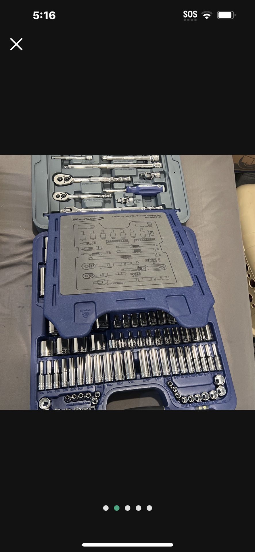 Blue Point 155 Pcs And Sander Orbital Snap On 8 Inch for Sale in ...