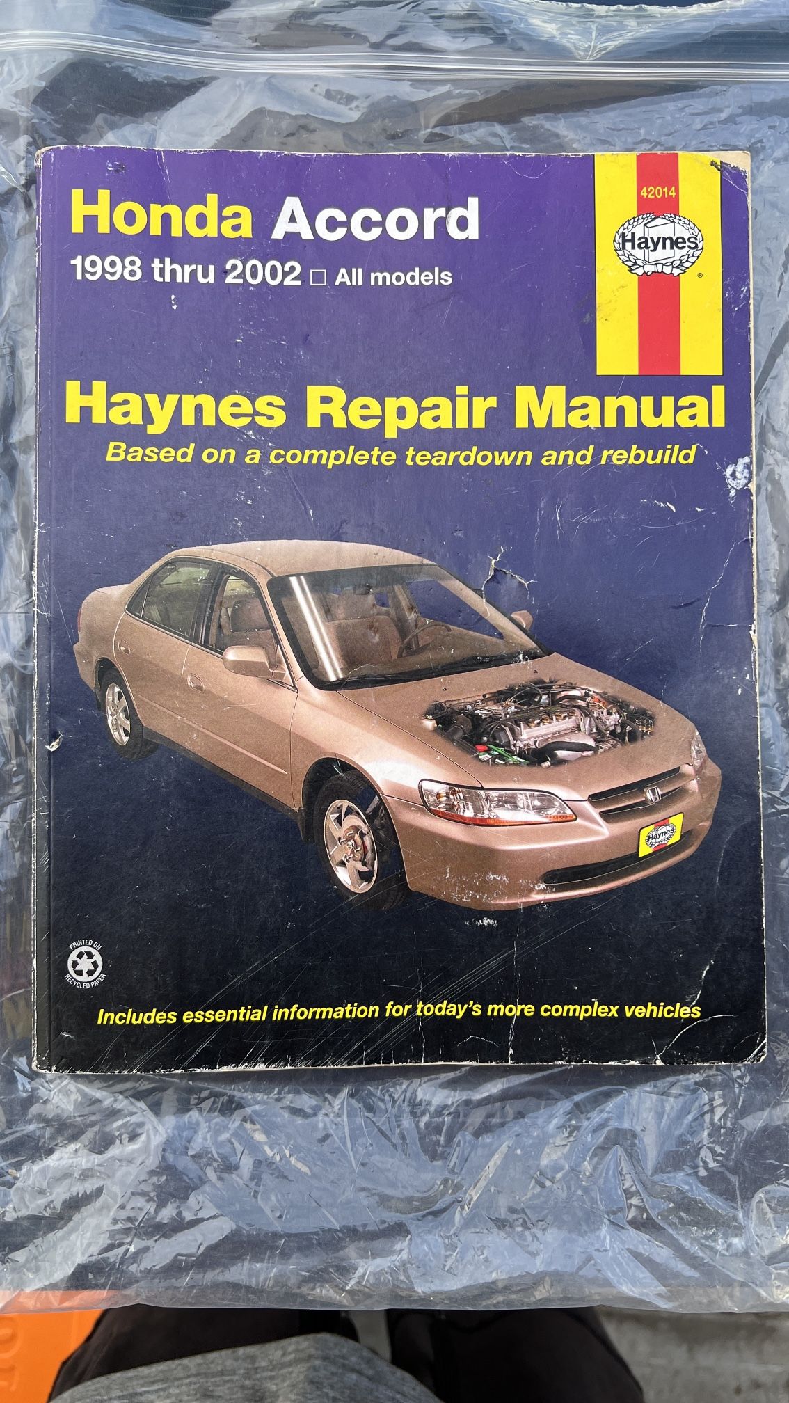 Haynes Repair Manual / Honda accord 1998 thru 2002 for Sale in Bell ...
