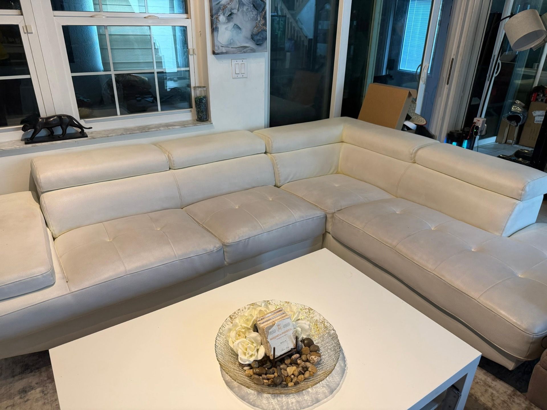 2 piece, leather sectional couch for Sale in Palm Beach Shores, FL ...