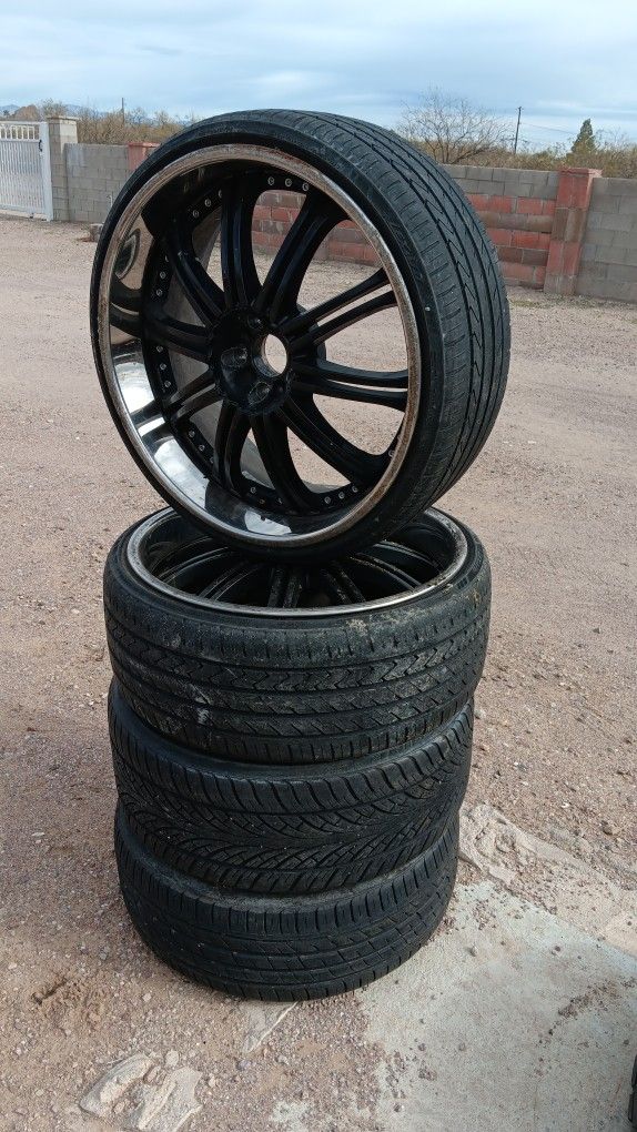 24 Inch Rims And Tires 5 Lug Universal for Sale in Tucson, AZ - OfferUp