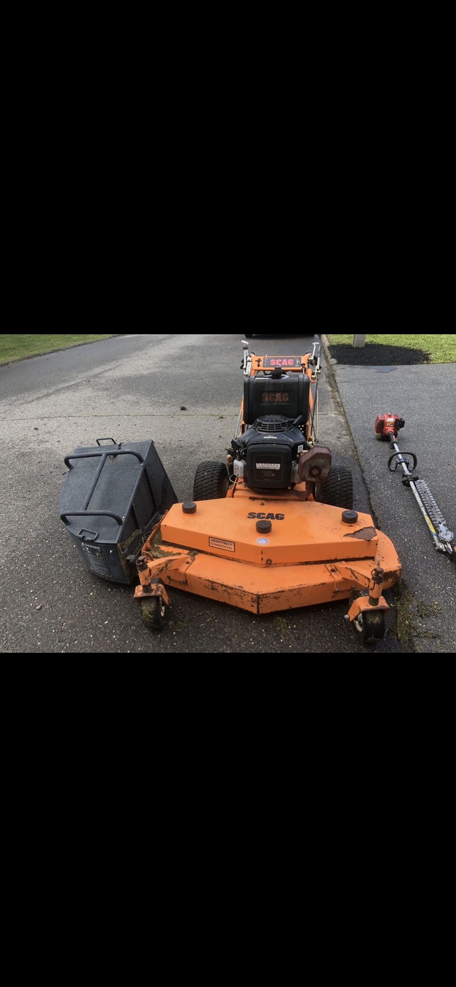 48 inch scag walk behind mower with grass catcher and velke for Sale in ...