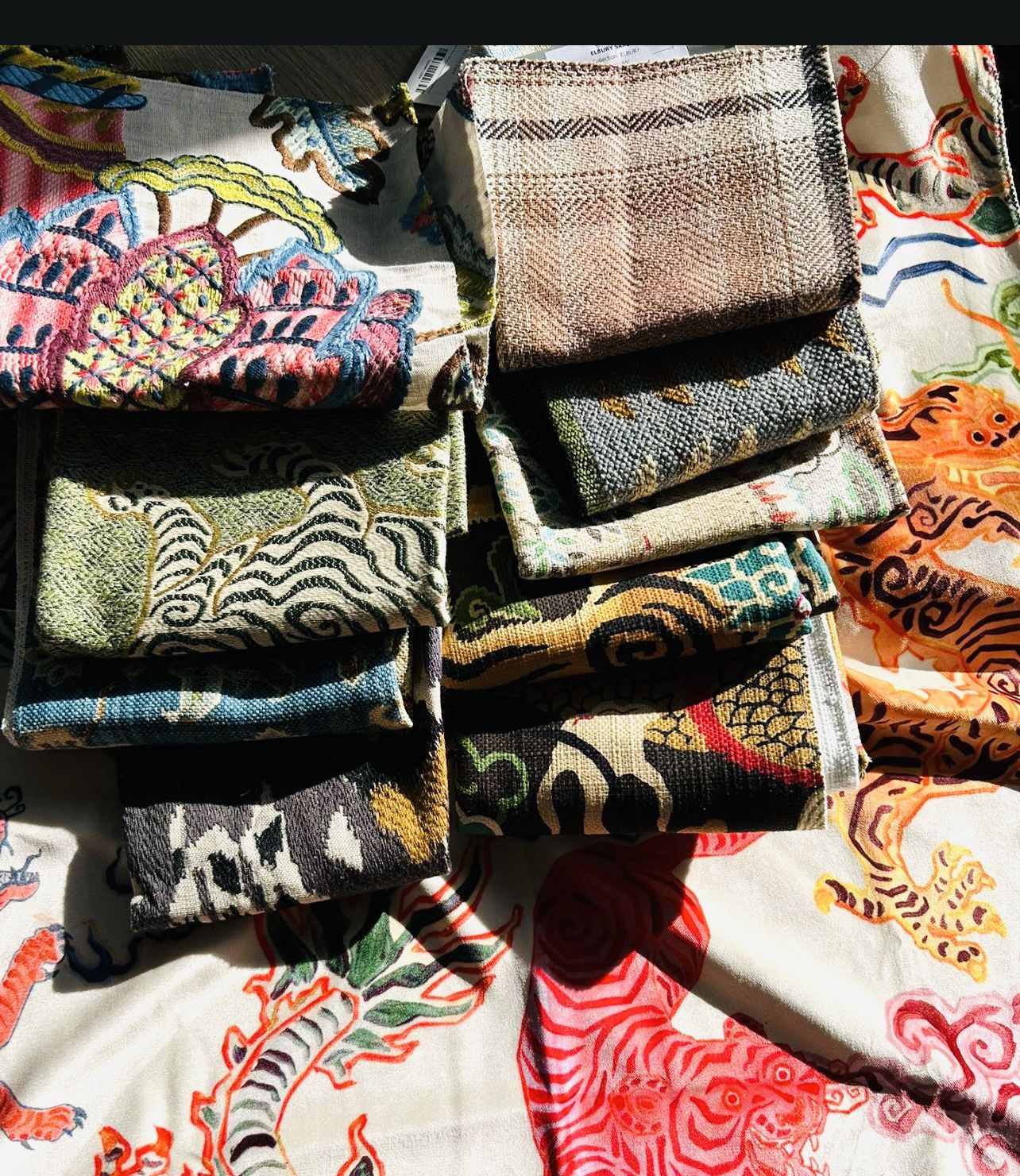 Crafters Jackpot Of Fabric Trim And Wallpaper Samples for Sale in ...