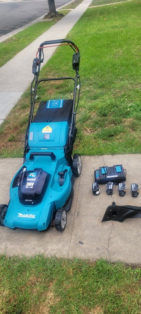 Makita 18-Volt X2 (36V) LXT Lithium-lon Cordless 21 in. Walk Behind ...
