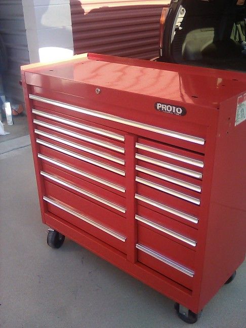 Proto professional tool box, 15 drawers, 41L x 18W x 40 H red for Sale ...