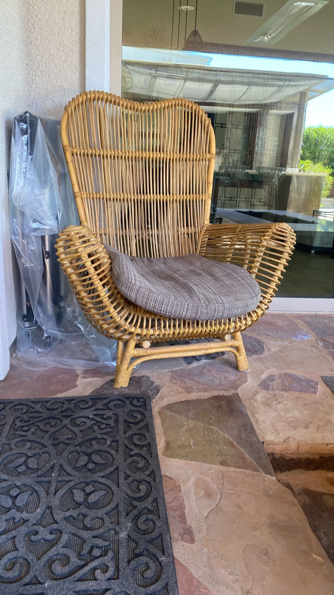 Outdoor Chair Oscar Chair Natural Finish Rattan By ELK Home for Sale in ...