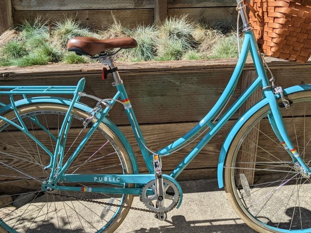 Public C1 Womens Turquoise Bike With Basket And Rack for Sale in Novato ...