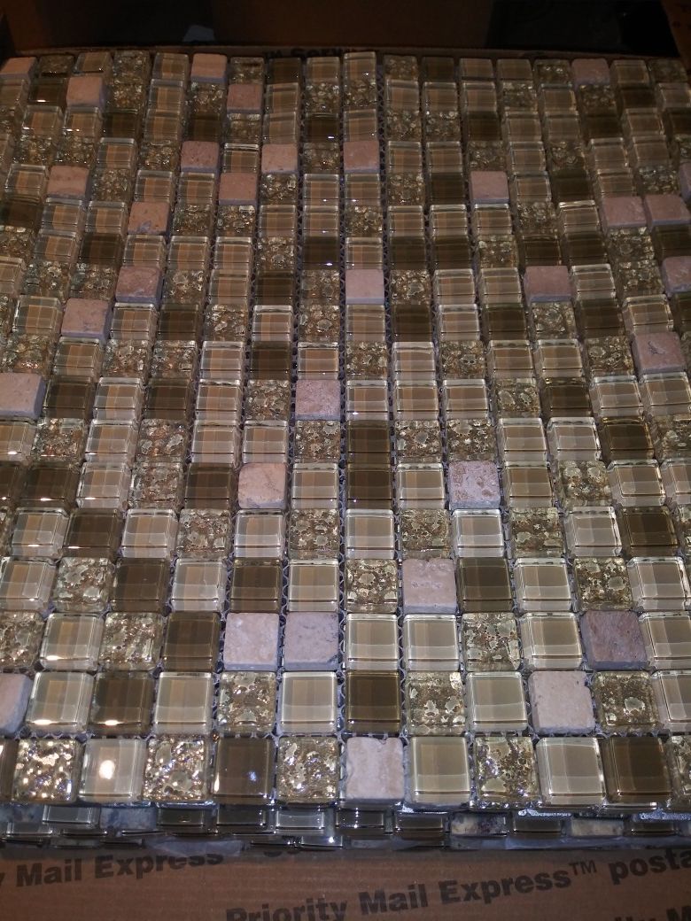 Daltile Marvel Radiance Glass & Ceramic & Stone 5/8" x 5/8" Mosaic Wall ...