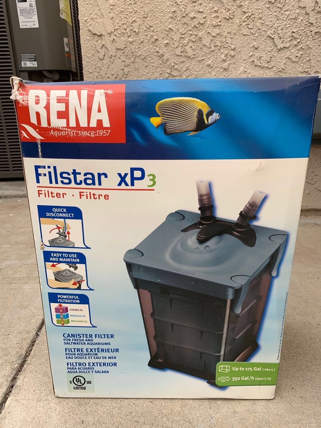 Rena filstar xP3 canister filter aquarium fish tank up to 175 gal for ...