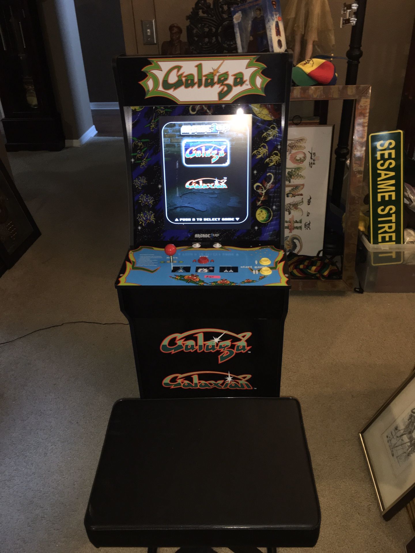Galaga Arcade Machine with chair for Sale in Spring Hill, FL - OfferUp