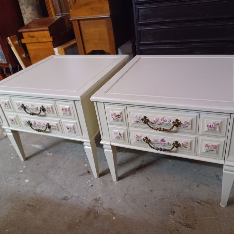 A Set Of Hand Painted MCM Night Stand End Table for Sale in Concord ...