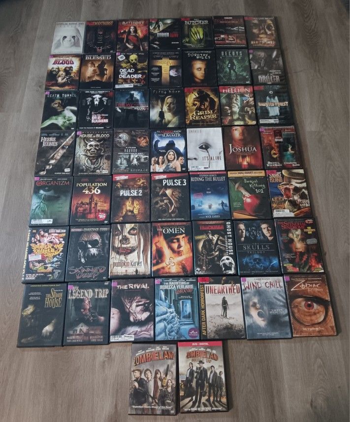 HORROR MOVIE DVD LOT (51 DVD MOVIES) for Sale in Stockton, CA - OfferUp
