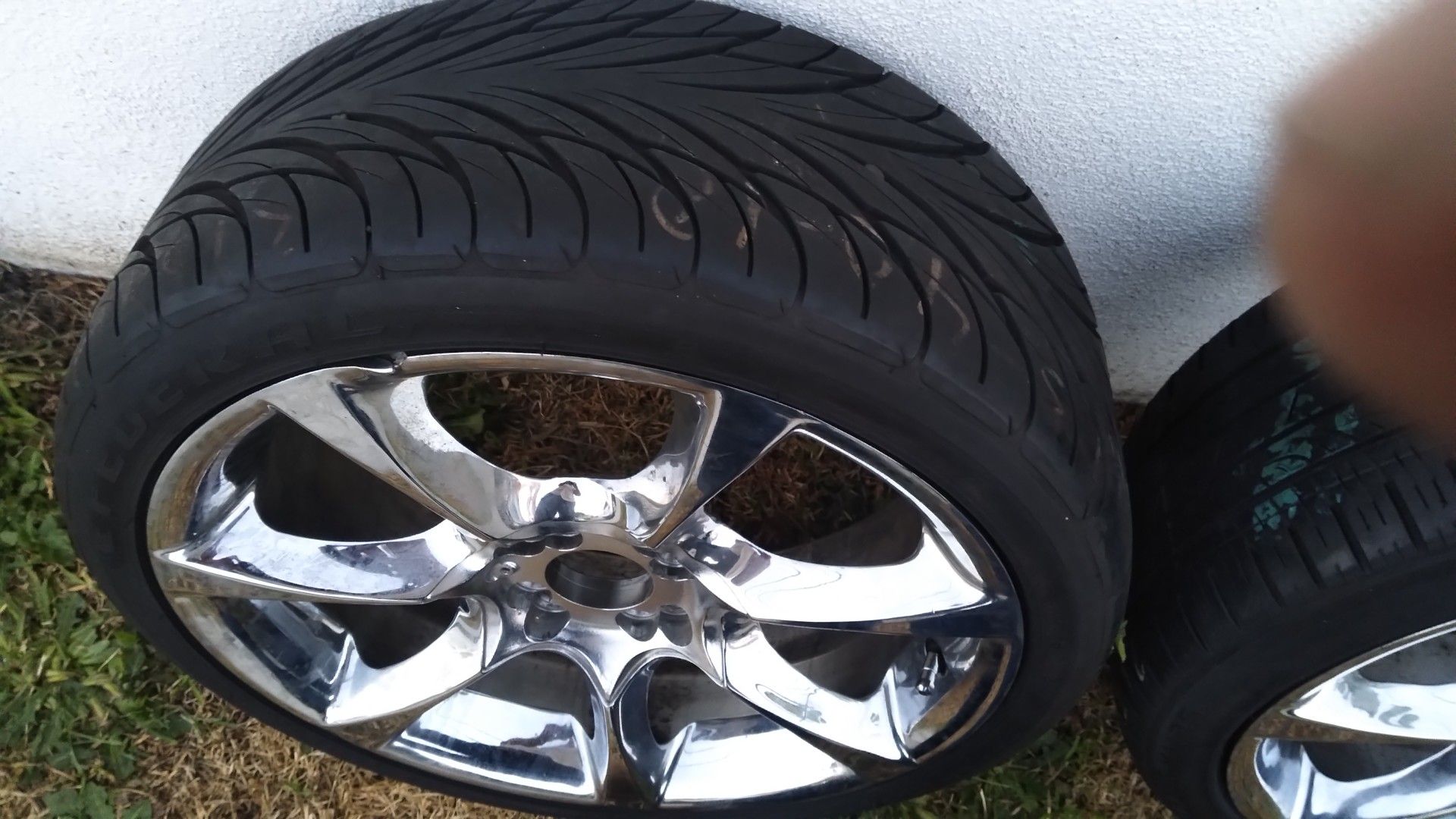 18 inch 4 lug double chrome Velochi 7 spoke Rims Wheels for Sale in ...